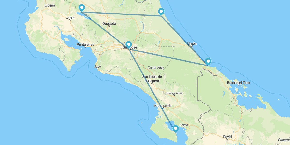 Costa Rica: San Jose, Arenal, Tortuguero, Puerto Viejo y Puerto Jimenez ...